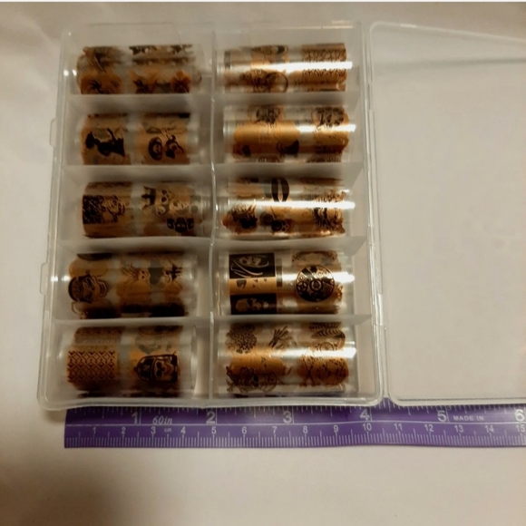 Makeup | Foil Nail Art Transfer Sticker Decoration Gold Skull Hallo2 | Poshmark